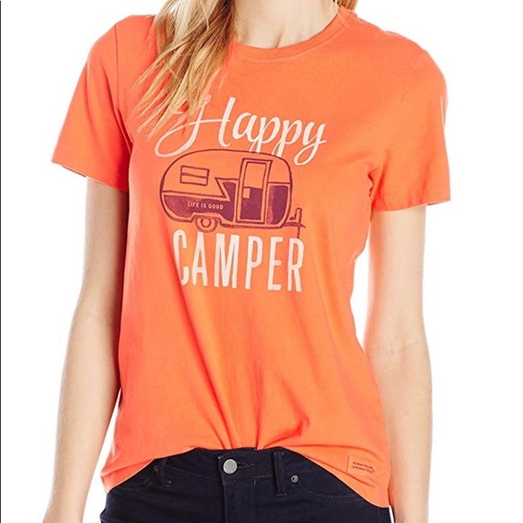 Life Is Good | Tops | Life Is Good Womens Happy Camper Tee Nwt Size M ...